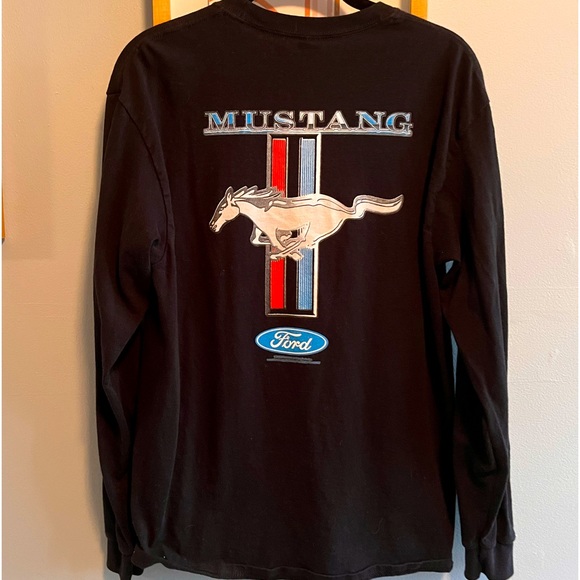 Gildan | Tops | Vintage Graphic Ford Mustang Long Sleeve Size M | Poshmark